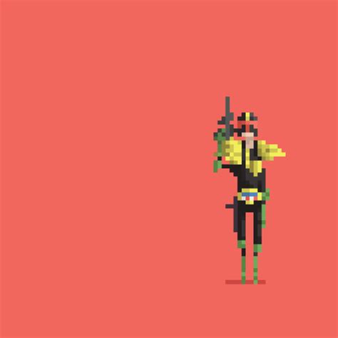 super heroes 8 bit comic pixel art [motion graphics ]