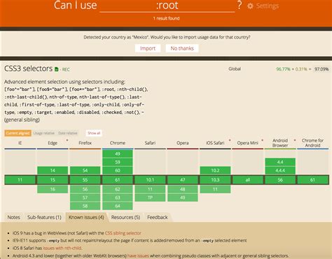 html root imported css not working in safari and ie 11 stack overflow