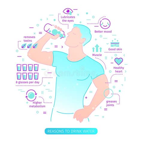 Benefits Drinking Water Stock Illustrations 191 Benefits Drinking