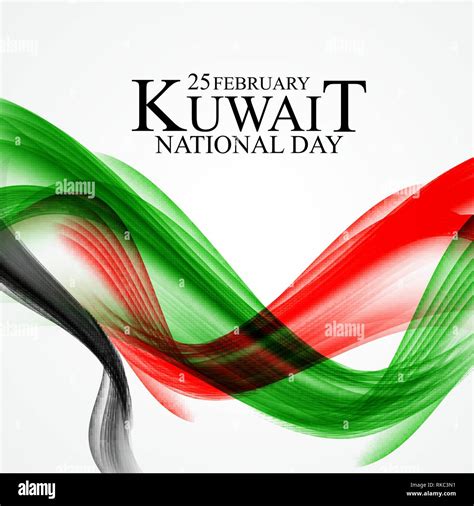 25 February Kuwait National Day Background Template Design For Card
