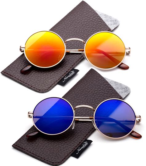 Round Retro John Lennon Sunglasses And Clear Lens Glasses Vintage Round