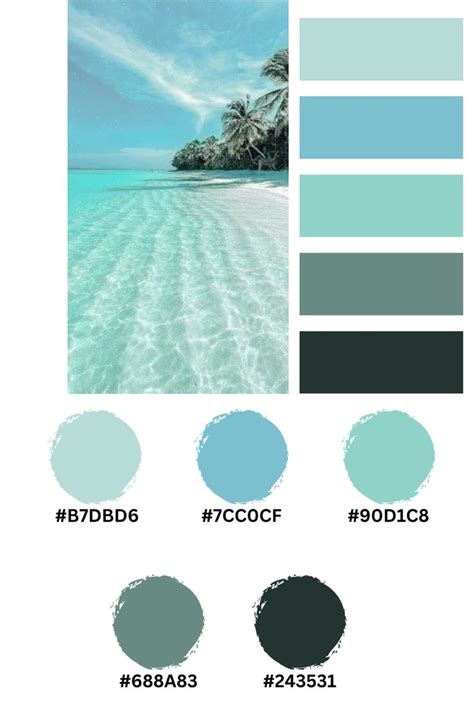 Beach Water Blue Turquoise Hex Codes Hex Color Palette Color Palette