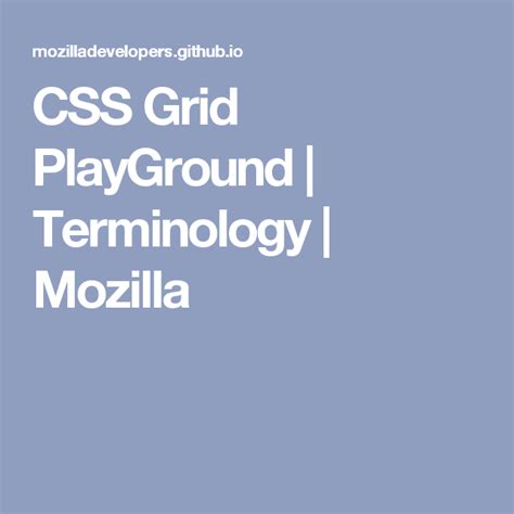css grid playground terminology mozilla css grid web development