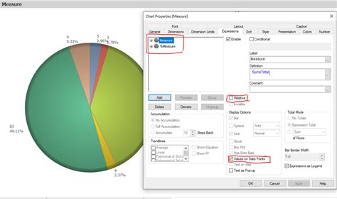 pie chart show percentage and value in expression qlik community