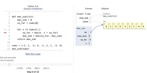 [example code] understanding what s happening in the kadane algorithm