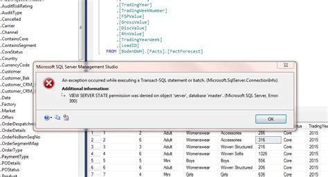 error message view server state permission was denied when