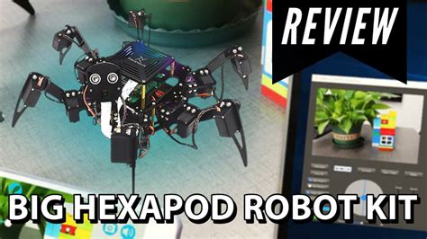 big hexapod robot kit for raspberry pi review youtube