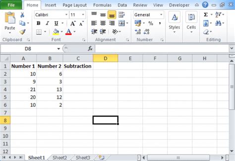 excel subtraction formula how to use subtract function