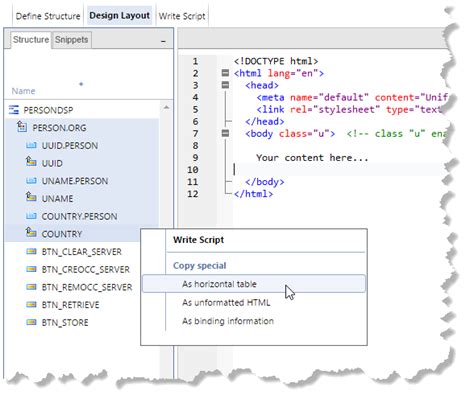 presentation logic split for server pages