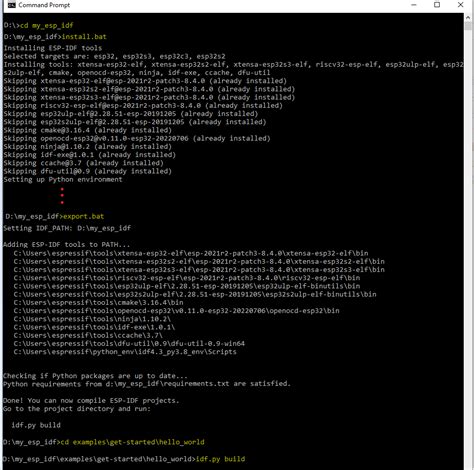 python i m trying to run idf py as a cmd command i ve set my env