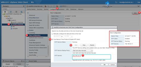 Vsphere Esxi Security Best Practices Time Configuration Ntp
