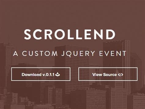 jquery plugin for handling scroll end event scrollend free jquery