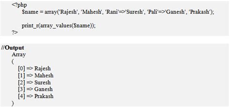 php array keys and array values functions hindi