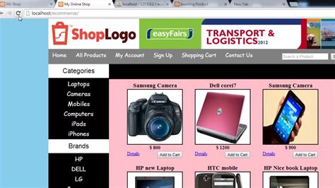e commerce website in php and mysql part 18 creating shopping bar youtube
