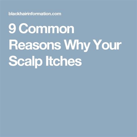 9 Common Reasons Why Your Scalp Itches Scalp Itch Itch Scalps