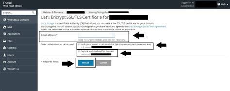 configure free ssl in plesk knowledgebase gen x web hosting