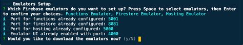 how to set up firebase emulator for local development