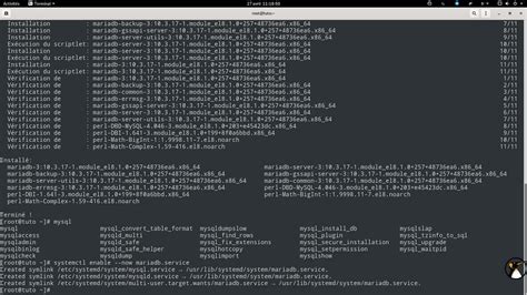 centos 8 serveur lamp partie 8 installer mariadb moteur
