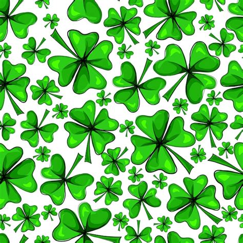 St Patricks Day Seamless Pattern Premium Vector