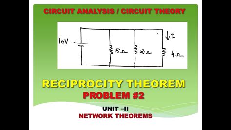 Reciprocity Theorem Problem Circuit Analysis Circuit Theory Youtube
