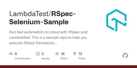 github lambdatest rspec selenium sample run test automation on cloud