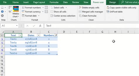 power user powerpoint excel and word l copy paste visible cells only