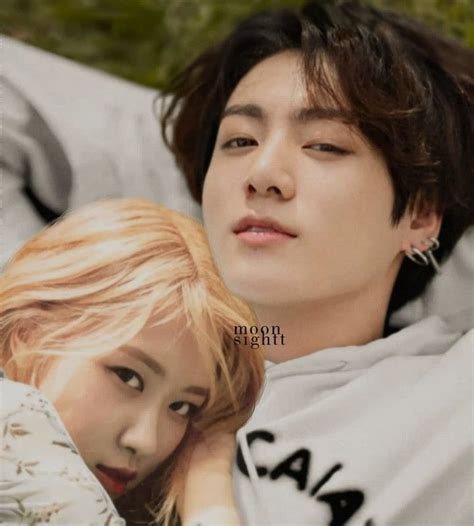 Bts Blackpink Rosé Jungkook Rosékook Kookrose Rosegguk Sevimli