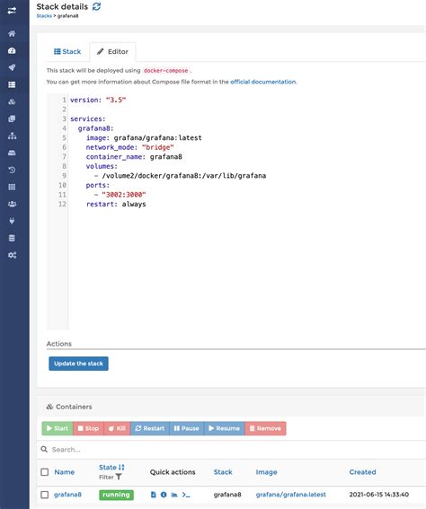 stacks docker compose the portainer way