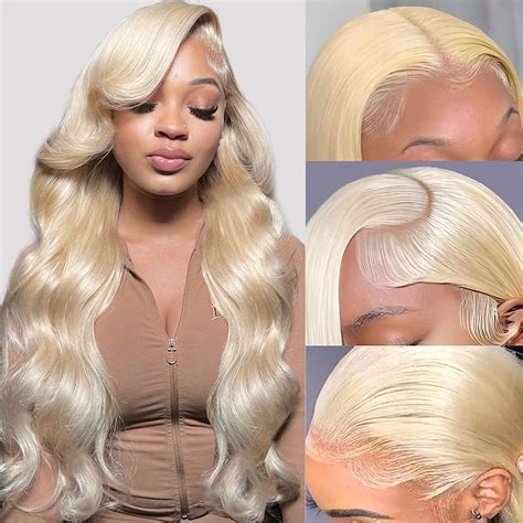 Hxdzfx 613 Lace Front Wig Human Hair Body Wave Lace Front