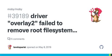 driver overlay2 failed to remove root filesystem readdirent input