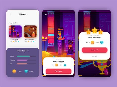 mobile game ui by apptaste dribbble dribbble 3d mobile mobile