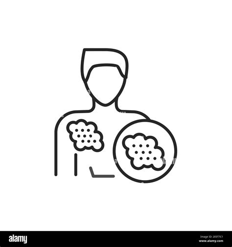 Psoriasis Disease Line Color Icon Sign For Web Page Mobile App