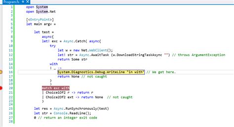 asynchronous how to catch exception thrown by task run with async