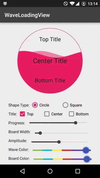 an android library providing to realize wave loading effect