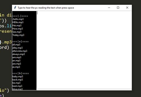 type and speech v 1 2 python programming