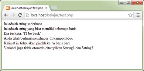 mengenal tipe data string dan cara penulisan string dalam php site title