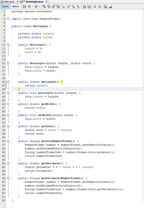 how to calculate area of a rectangle in java