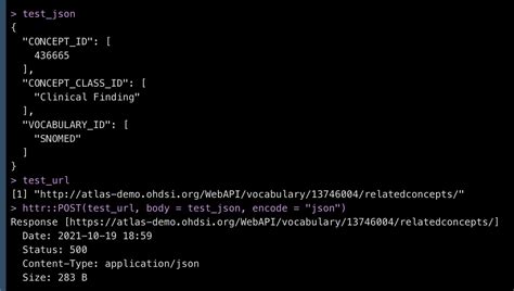 post request failing on previously working queries to atlas demo
