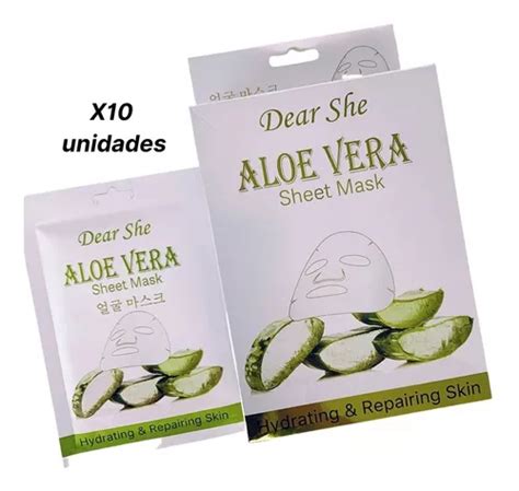 Mascarillas Faciales Hidratantes Dear She Aloe Vera Caja Mercadolibre