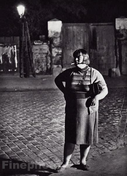1932 68 Vintage Brassai Paris Fat Prostitute Streetwalker Smoking Photo