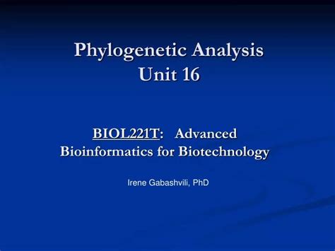 Ppt Phylogenetic Analysis Unit 16 Powerpoint Presentation Free