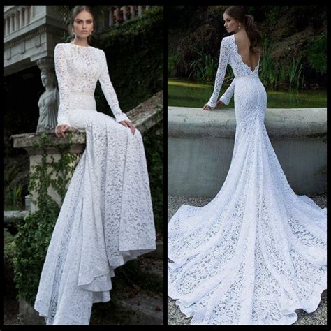 High Neck Lace Mermaid Wedding Dress