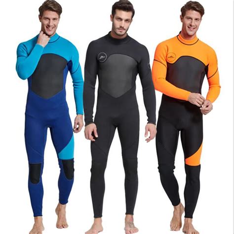 Sbart 3mm Neoprene Scuba Diving Suit Surfing Wetsuit Men Warm Full Body