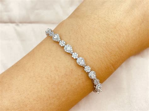 Cubic Stone Aaa Grade 925 Silver Tennis Bracelet China 925 Silver