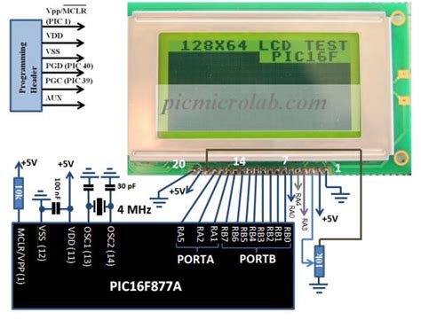 128×64 lcd display microcontroller based projects