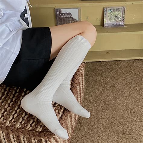 Knitting Cotton Long Socks Women Stockings Autumn Winter Warm Thigh