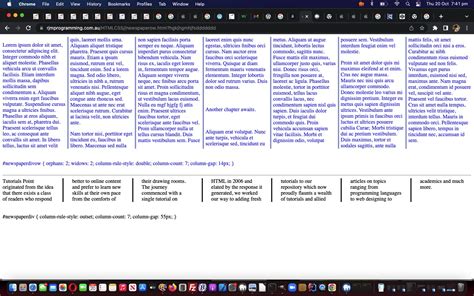 css3 multi columns orphans and widows tutorial robert james metcalfe blog