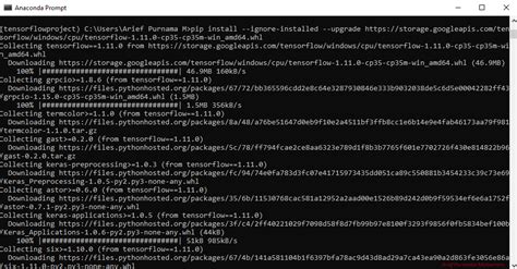 instalasi anaconda keras dan tensorflow pada windows