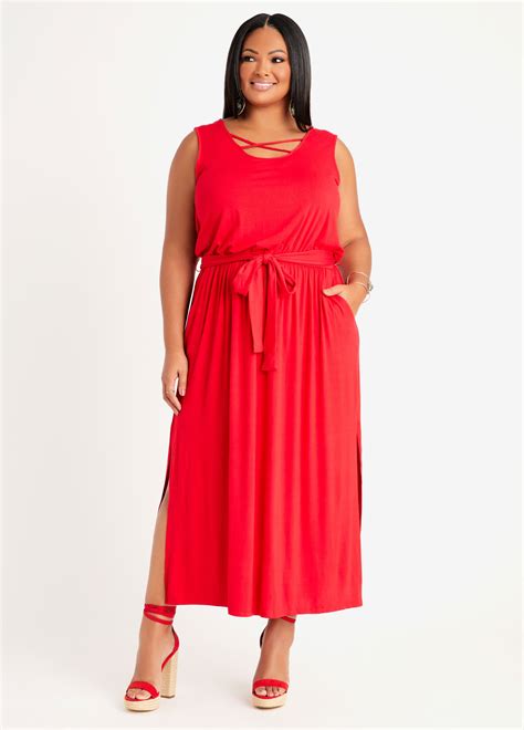 Plus Size Slit Maxi Dress Flattering Plus Size Summer Dresses Tall