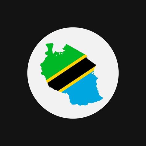 Premium Vector Tanzania Map Silhouette With Flag On Black Background